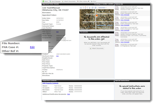 Edit Order Information